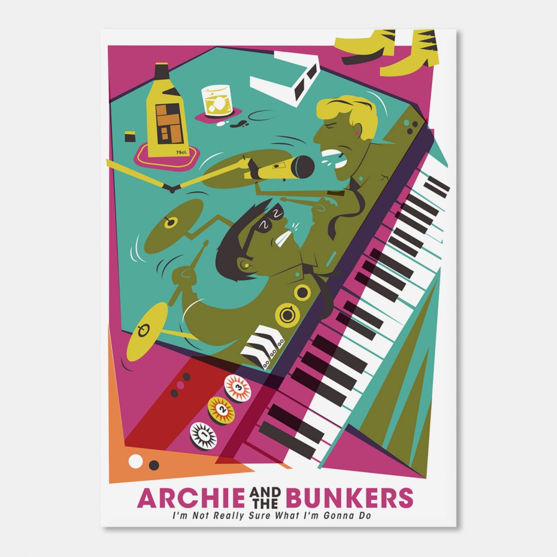 Archie and the bunkers // Romain Fwells - Atelier Fwells - sérigraphie ...