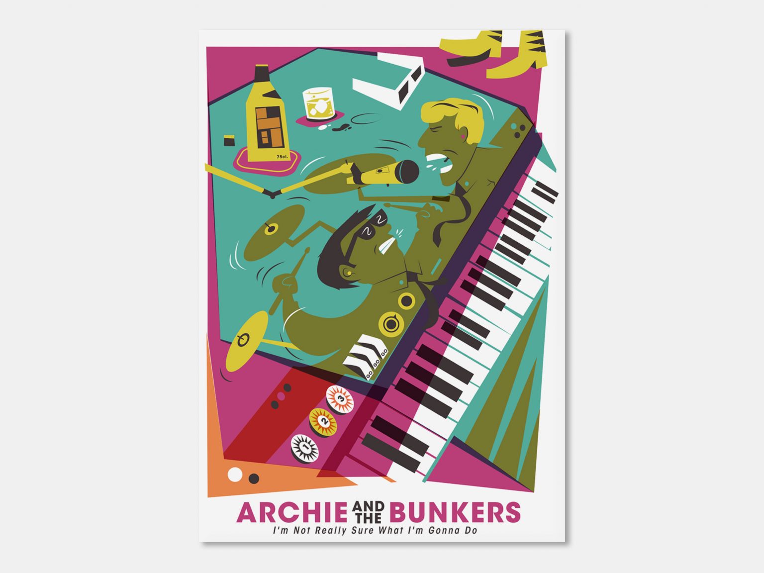 Archie and the bunkers // Romain Fwells - Atelier Fwells - sérigraphie ...